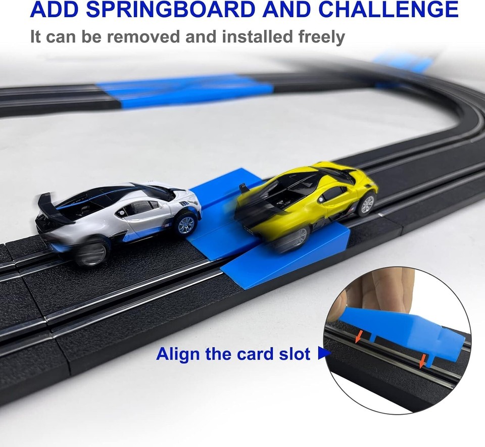 8.4m High-Speed Slot Car Racing Set Featuring 4 Licensed Cars & Lap ...