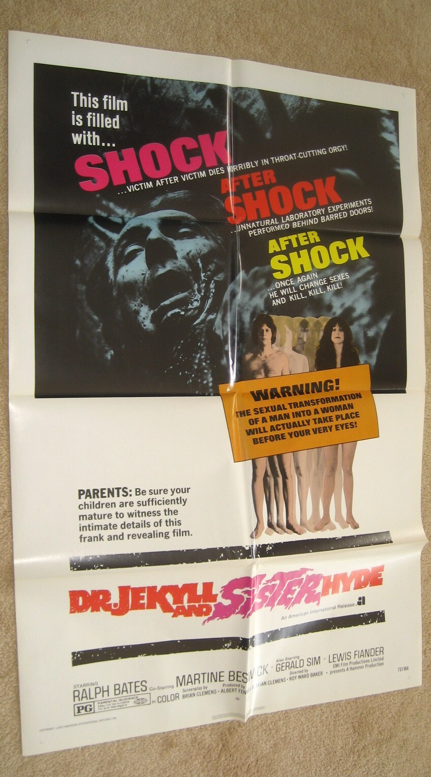 DR JEKYLL & SISTER HYDE '72 - HAMMER FILMS SEX CHANGE HORROR ! | eBay