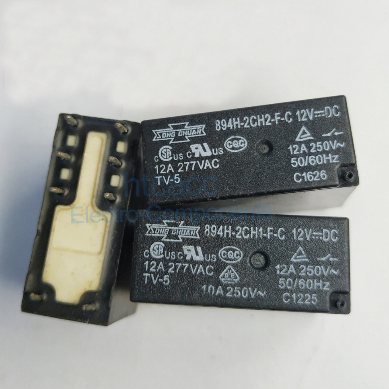 894H-2CH2-F-C 12VDC Song Chuan General Purpose Relay 12A 8 Pins (Pack ...