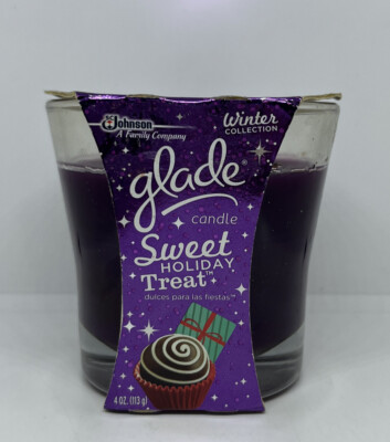 Glade Candle SWEET HOLIDAY TREAT 4 oz CANDLE (Cocoa Toasted Nuts Creamy ...