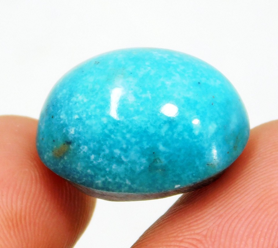 Certified 17.40 Ct Natural Arizona Morenci Blue Turquoise Oval Cabochon ...