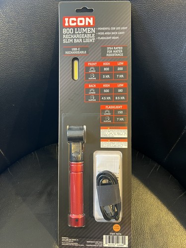 Icon LSBR00-R 800 Lumen Rechargeable Slim Bar Light | eBay