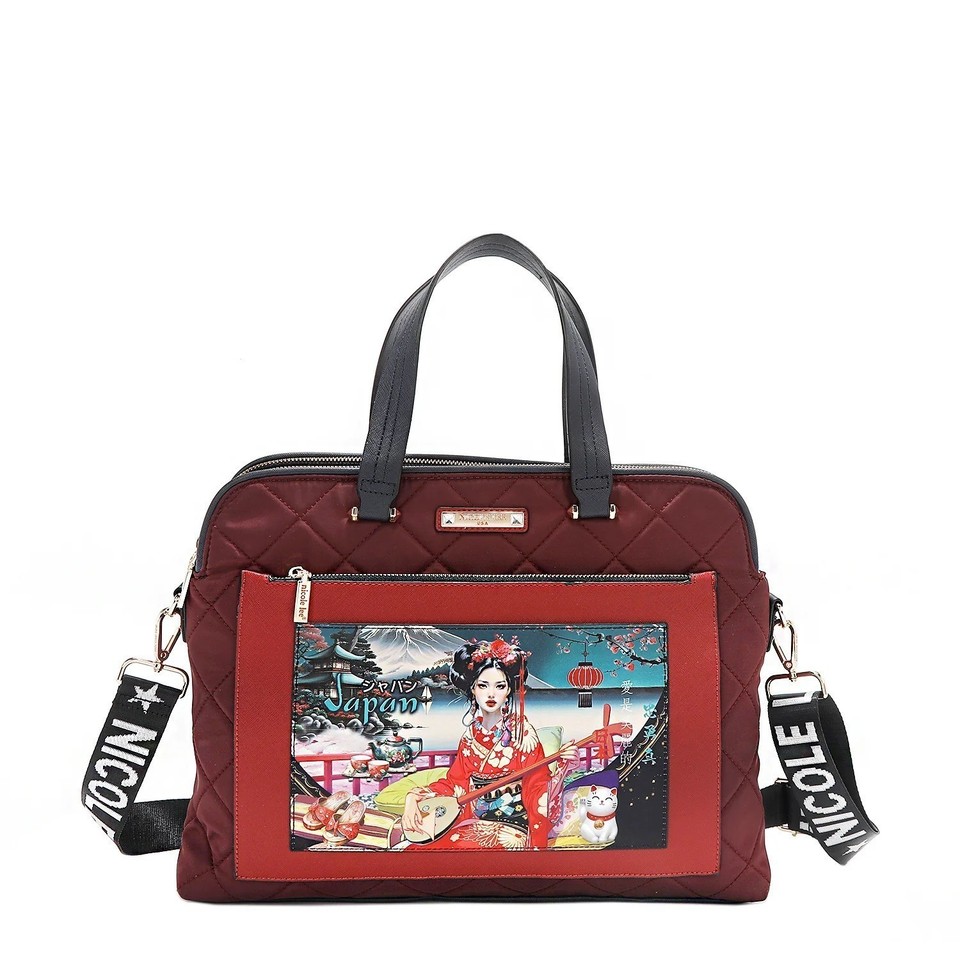 PRT17118 AKIKO LA BELLEZA QUILTED LAPTOP BAG | eBay