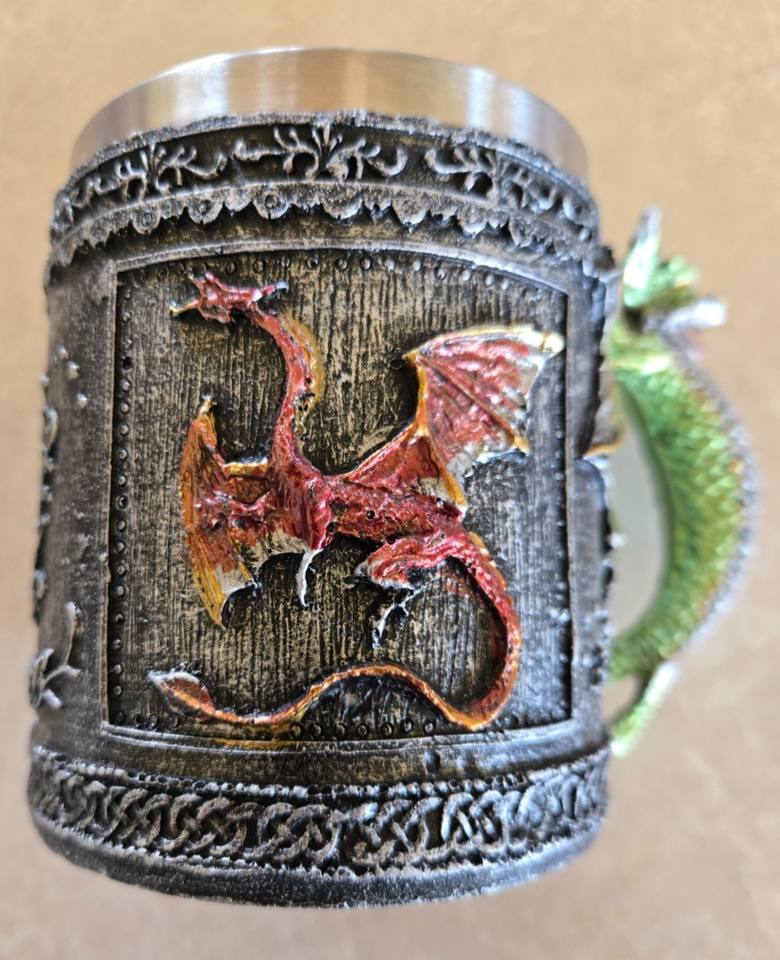 Dragon Cup Green Dragon Handle, Fantasy Medieval Knights, Kings, GOT ...