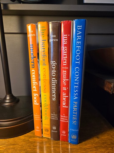 Ina Garten BAREFOOT CONTESSA Cookbook LOT 5 Books: HARDCOVER with dust ...