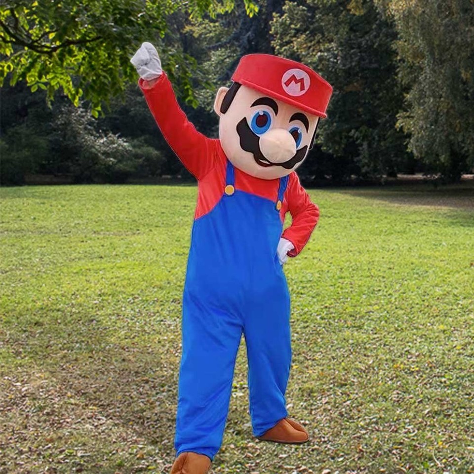 NEW Super Mario Mascot Costume Cosplay Party Fancy Dress Brothers Suits ...