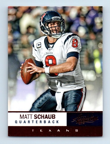 2012 Panini Absolute Matt Schaub Houston Texans #18 | eBay