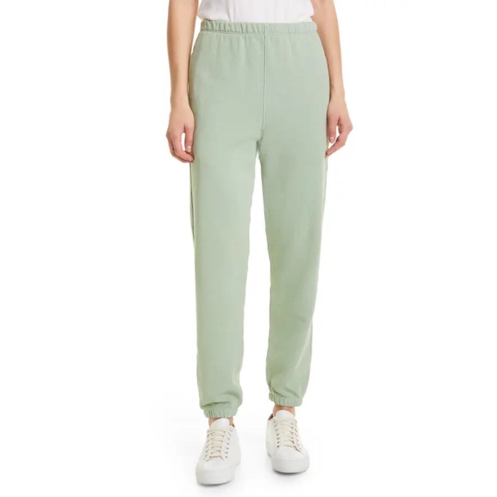 Re/Done x Hanes 80s high rise cotton sweatpants in dusty green Size ...