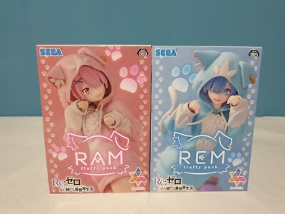 Re:Zero Ram & Rem Fluffy Pack / Neko Figuren | eBay.de