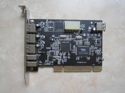 VIA VECTRO VT6214L 2 Firewire 1394 & 4 USB 2.0 PORTS Controller Card ...