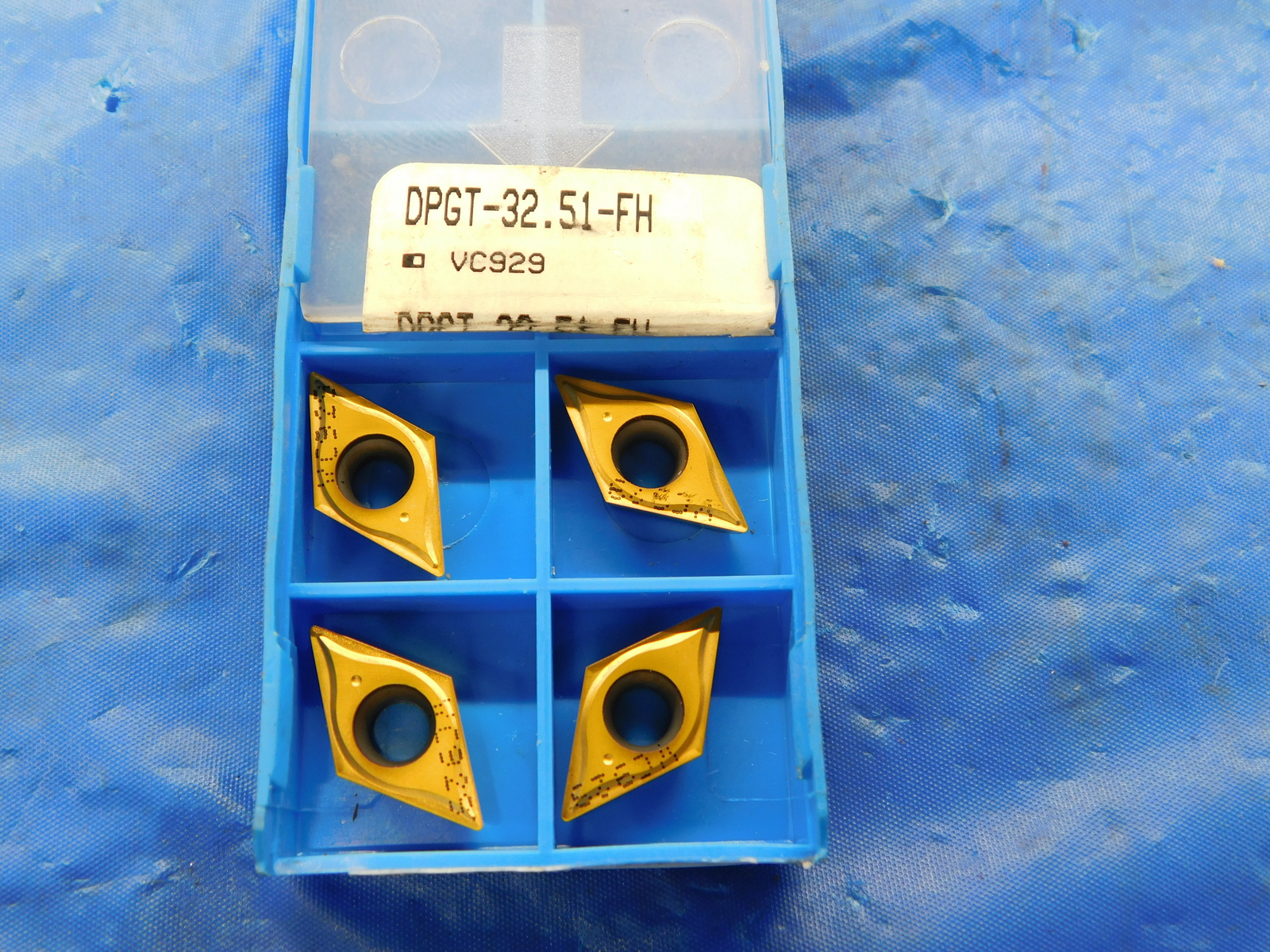 4PCS NEW VALENITE DPGT-32.51-FH VC929 TiN COATED CARBIDE TURNING ...