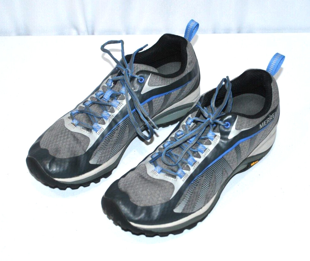 Merrell Siren Edge Vibram Gray Blue Trail Hiking Shoe… - Gem