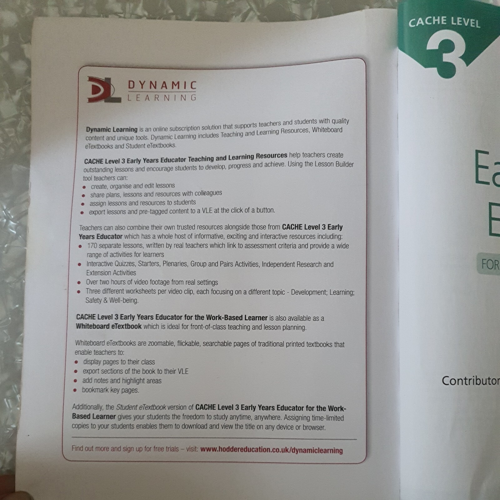 CACHE Level 3 Early Years Educator by Penny Tassoni (Paperback 2014 ...