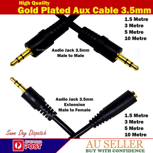Audio Input Aux Cable Lead 3.5mm Stereo Audio Auxiliary Cord Male- Male ...