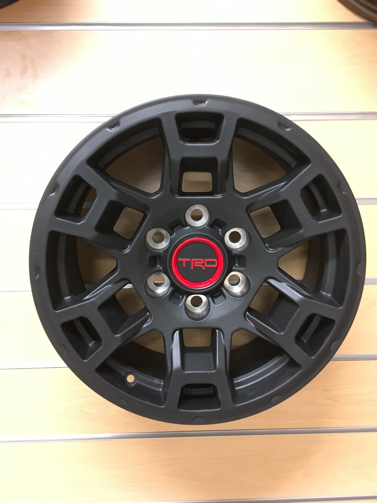 2010-2024 4RUNNER TRD PRO 17" ALLOY 6 SPOKE MATTE BLACK WHEEL W/CENTER ...