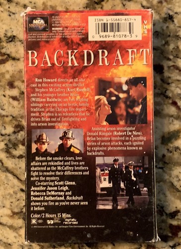 Backdraft (VHS, 1991) 96898107839| eBay