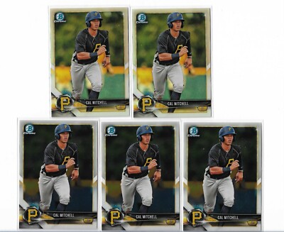 2018 Bowman Chrome Draft Cal Mitchell RC/Prospect 5 Card Lot! 2 ...