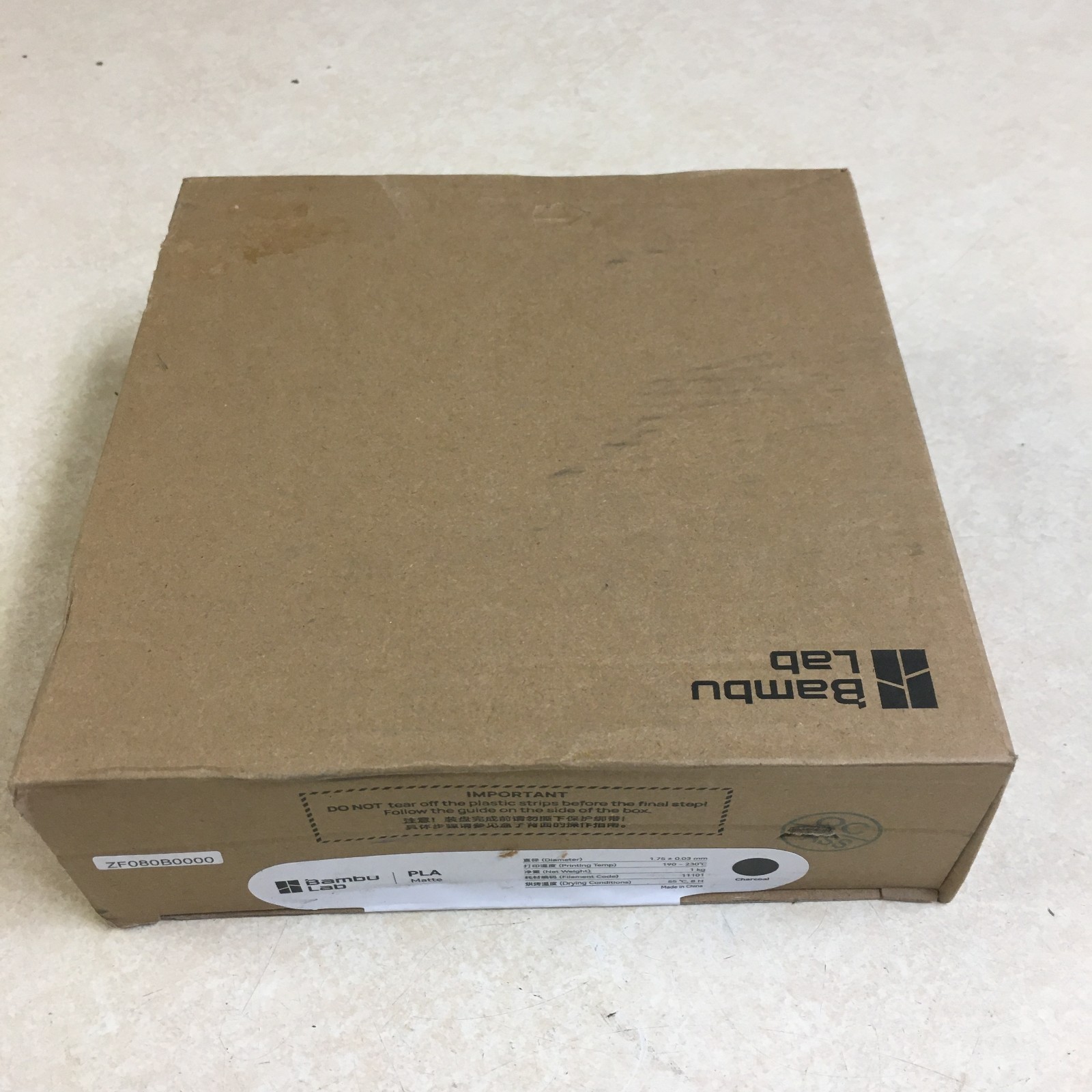 New Sealed - One Roll Refill - Bambu Lab PLA Matte 1kg Filament ...