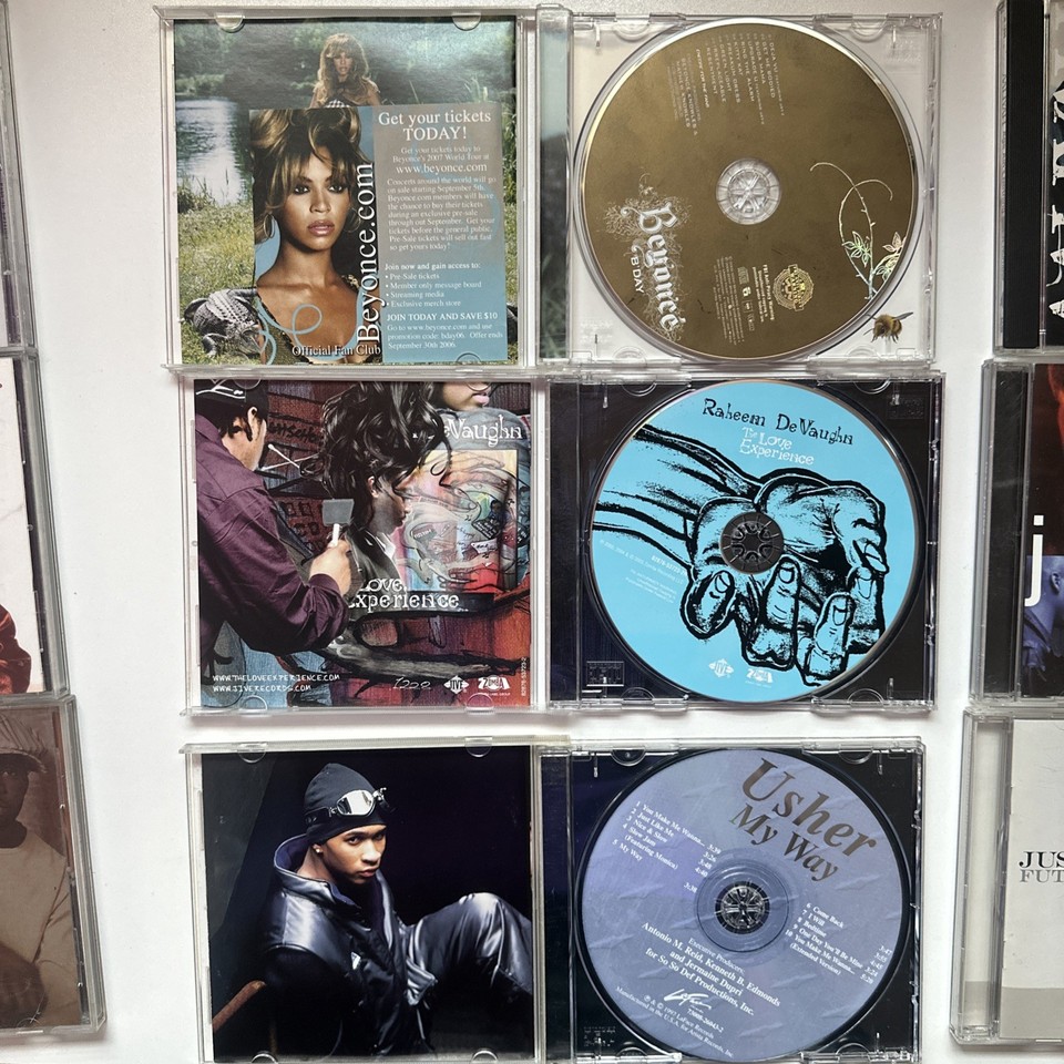 Lot of 9 R&B CD's -Beyoncé, Aaliyah, Dwele, D’Angelo, Justin Timberlake ...