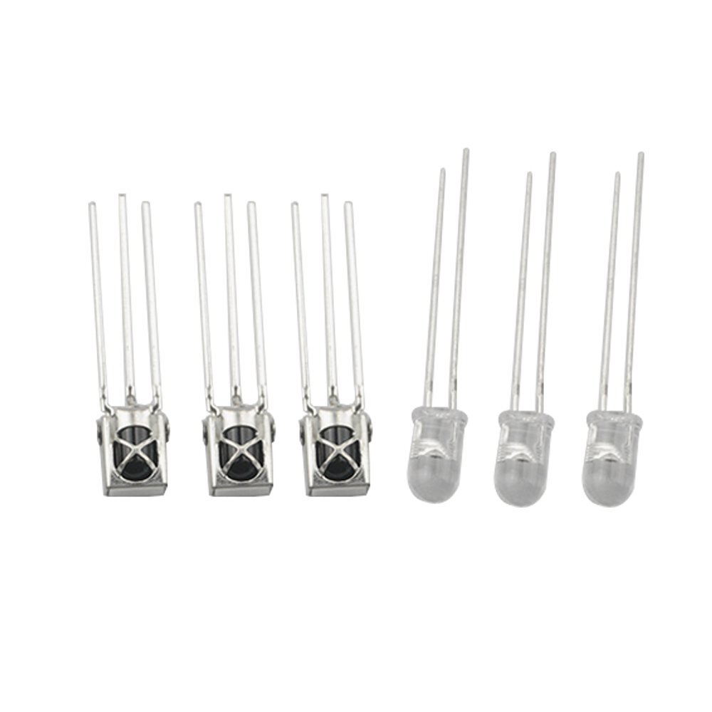 100PCS 5mm Infrared Diode 940nm IR Emission & Receiver Three-Leg Design ...