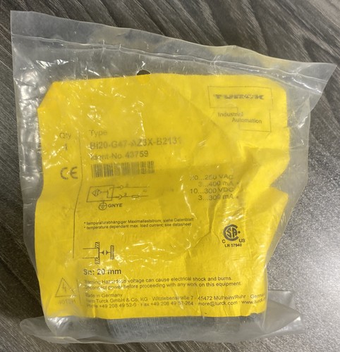 New Sealed Turck BI20-G47-AZ3X-B2131 Embeddable Inductive Sensor 20MM ...