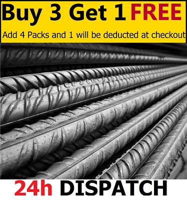 Reinforcing Reinforcement Steel Bar for Concrete Rebar - ALL SIZES 6mm ...