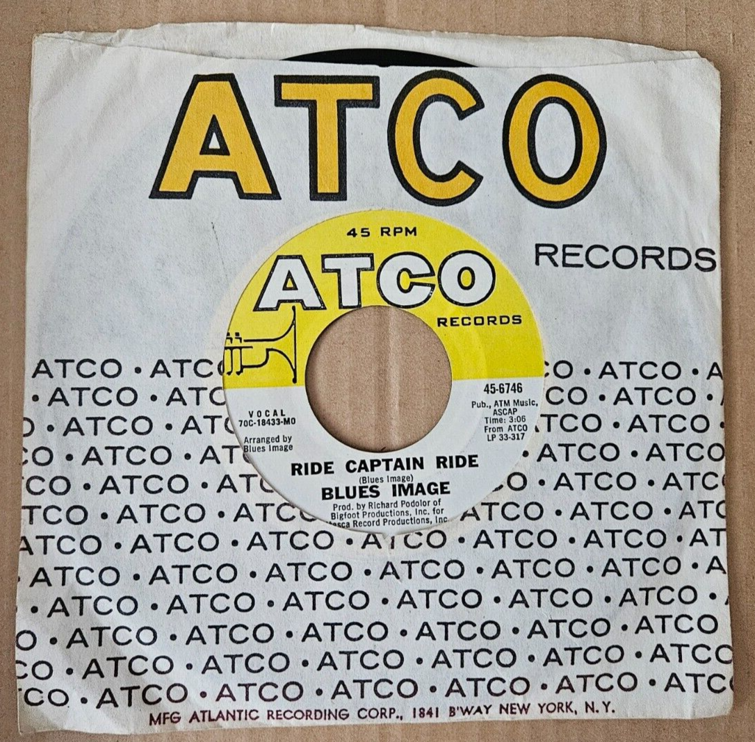 BLUES IMAGE Ride Captain Ride / Pay My Dues 1970 ATCO Records 45rpm VG+ ...