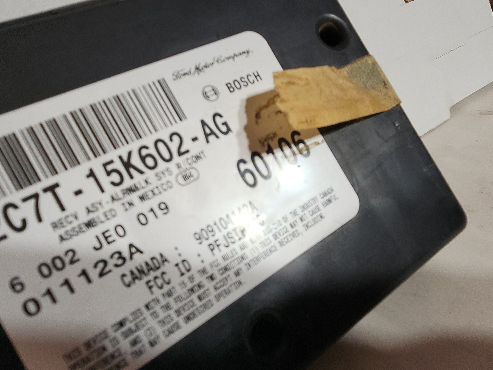 2C7T-15K602-AG 2002 Ford F250 F350 Anti Theft Keyless Body Module VSM ...