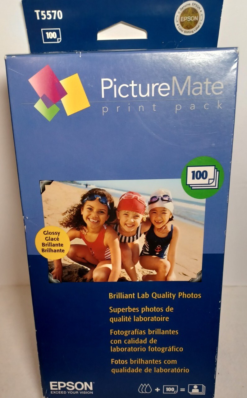 Epson T5570 Picture Mate Print Pack 100 Glossy Photo Paper New Old ...