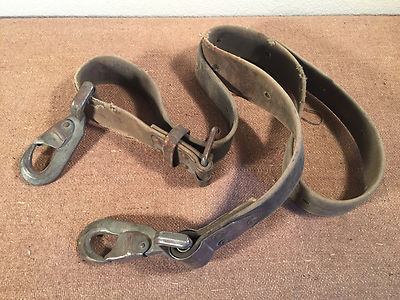 Vintage Mining Safety Harness Strap Hooks M Klein & Sons Industrial ...