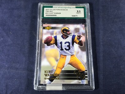 M3-38 FOOTBALL CARD - KURT WARNER RAMS - 2000 COLLECTOR’S EDGE - GRADE ...