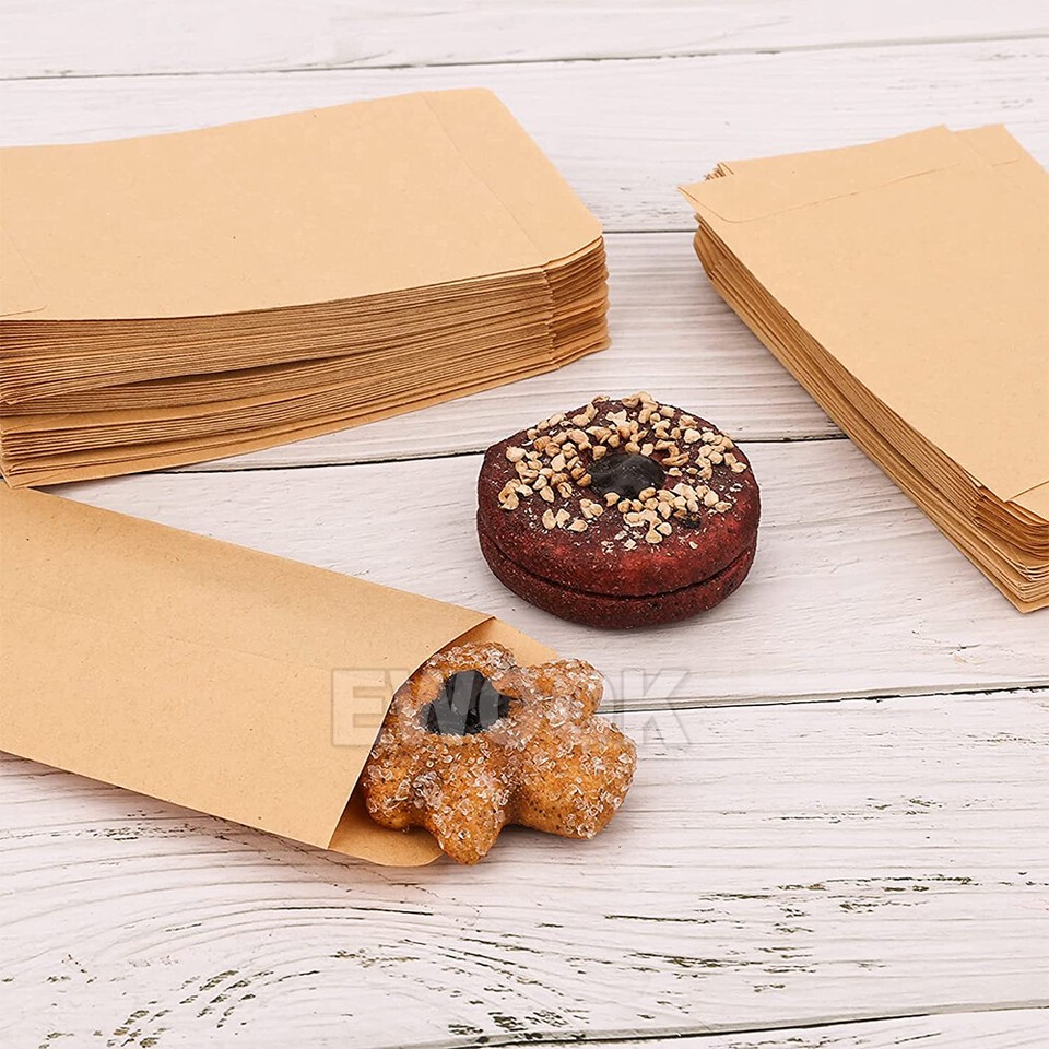 UP 100x 6x11cm Kraft Paper Seed Packets Garden Home Storage Bags Mini ...