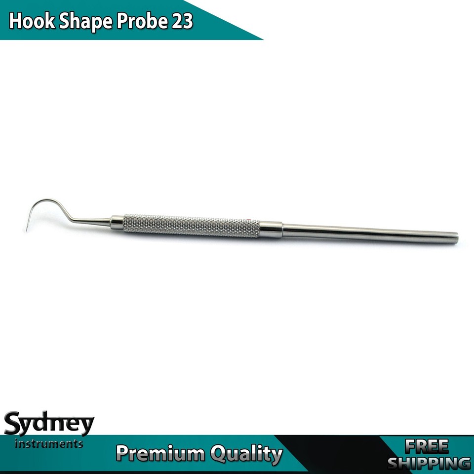 Probe 23 Hook Shape Periodontal Tooth Pick Tartar Remover Dental ...
