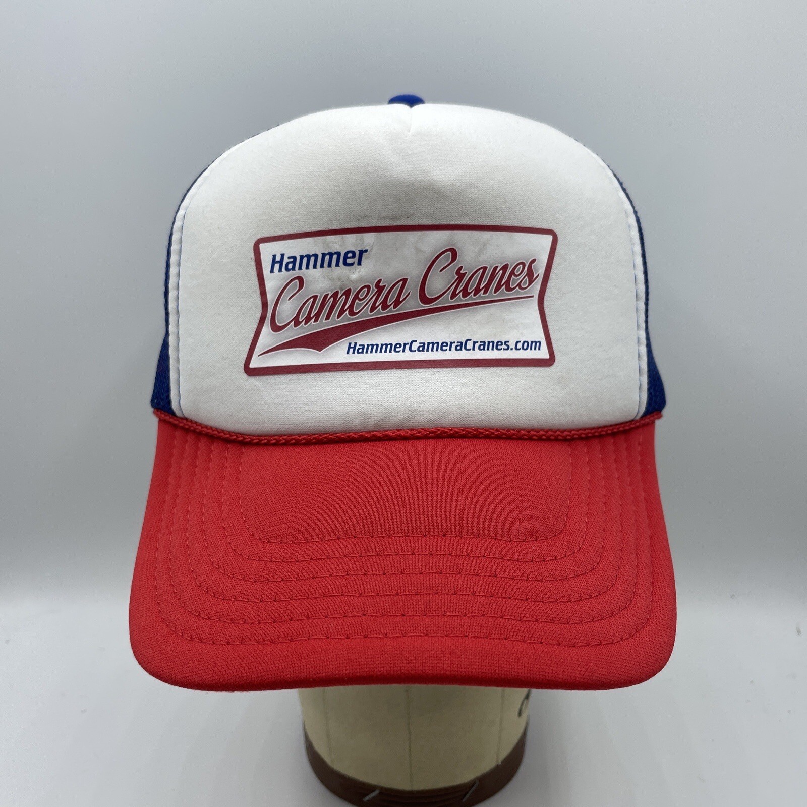 Hammer Camera Cranes Trucker Hat Adult Snapback Red White Blue Mesh ...