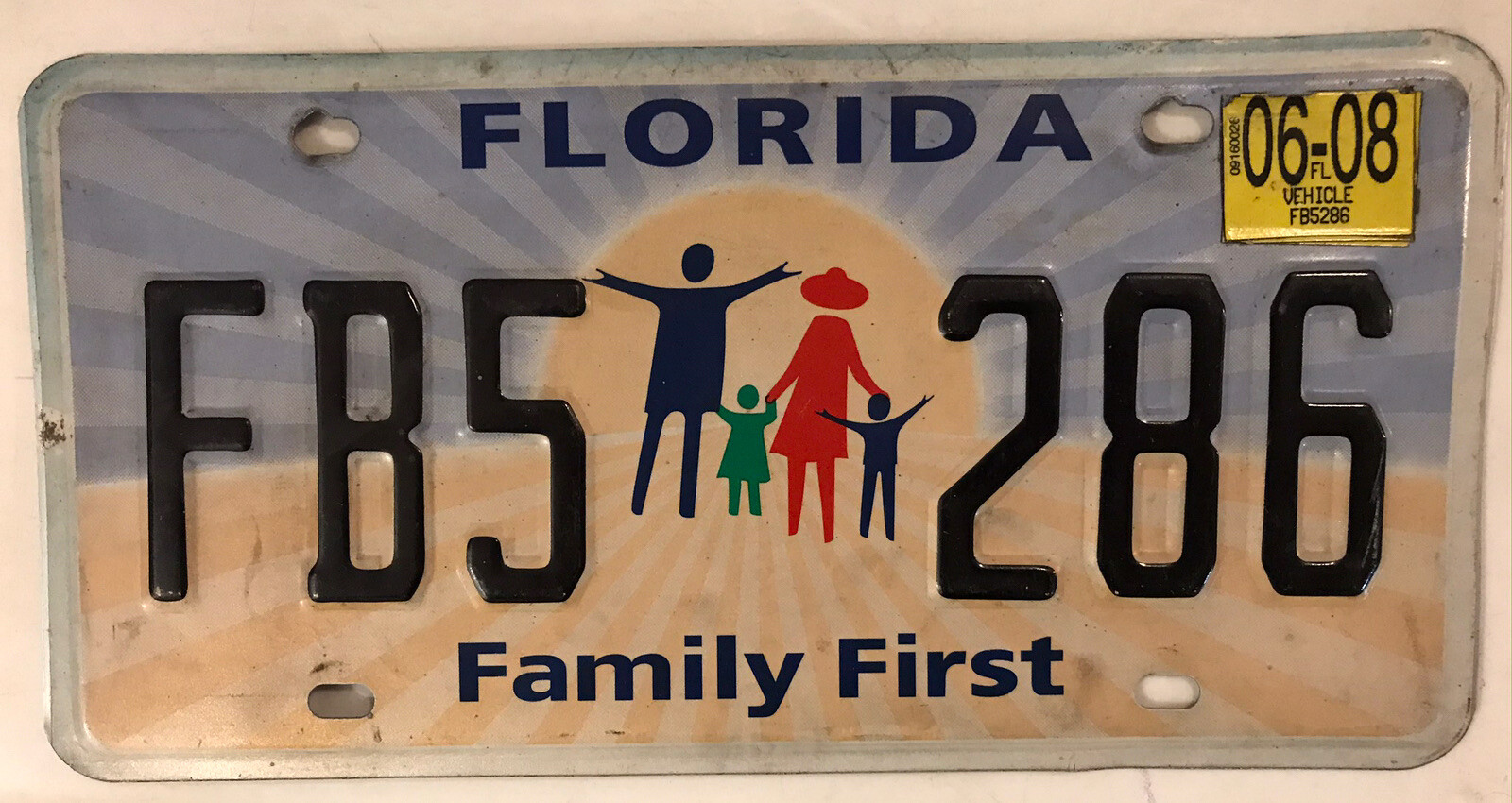 FL FAMILY FIRST license plate Raising Children Marriage Parent Son ...