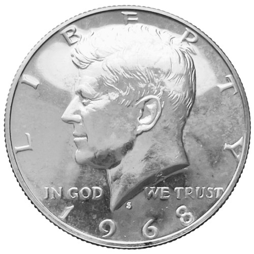 1968 S Kennedy Proof Half Dollar Gem Choice, 40% Silver, US Coin #512 ...