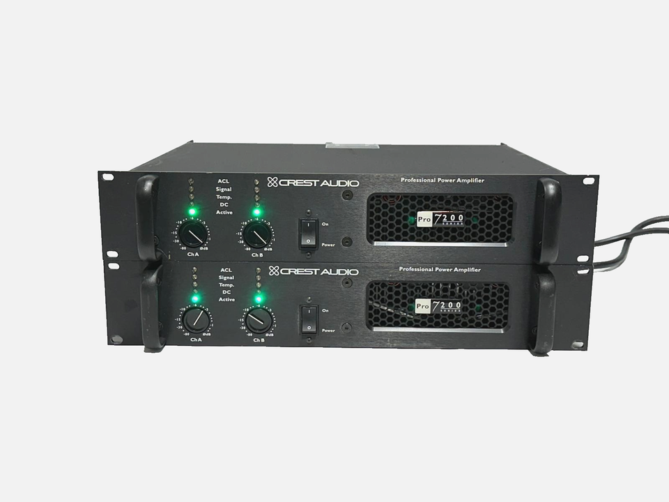 Crest Audio Pro 7200 3300w Professional Power Amplifier #8939Q,R (One ...