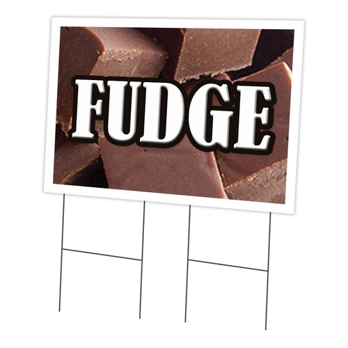 Fudge 24" x 36" Yard Sign & Stake | Advertise Your Business | Stake ...
