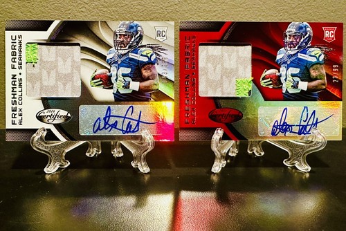 LOT (2) 2016 Certified ALEX COLLINS Rookie Patch #/99 Red #/299 RPA🔥 ...