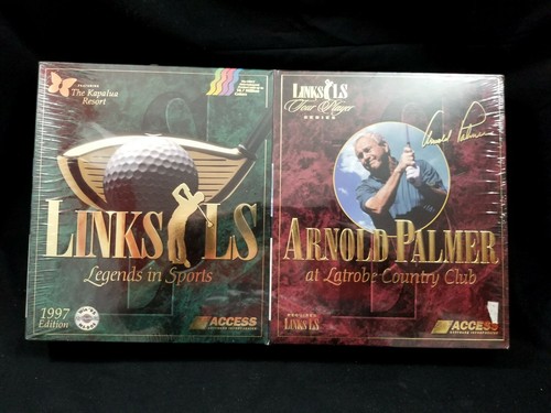 Vtg 1997 Sealed PC Golf Game LINKS LS & ARNOLD PALMER LATROBE Two Pack ...