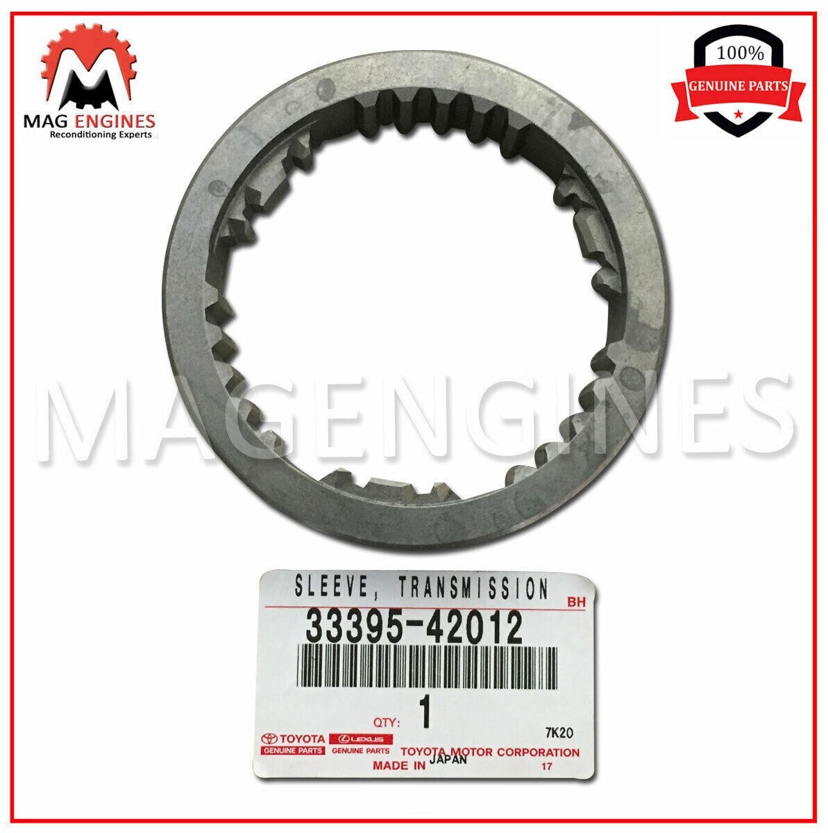 33336-42030 GENUINE OEM 5TH GEAR REPAIR KIT 39 TEETH 3Pc - AVENSIS ...