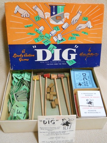 Vintage 1940's Parker Brothers DIG Gold Mining Game | eBay