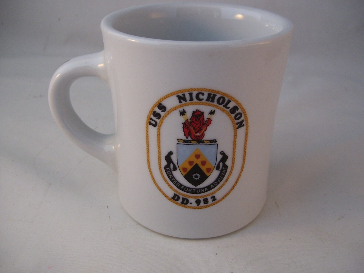 Mil-Art USS NICHOLSON DD-982 Fortes Fortuna Adjuvat Coffee Mug US ...