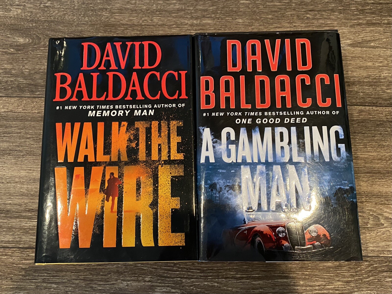 Lot of 2 1st Ed. David Baldacci Hardback Books Gambling Man & Walk the ...