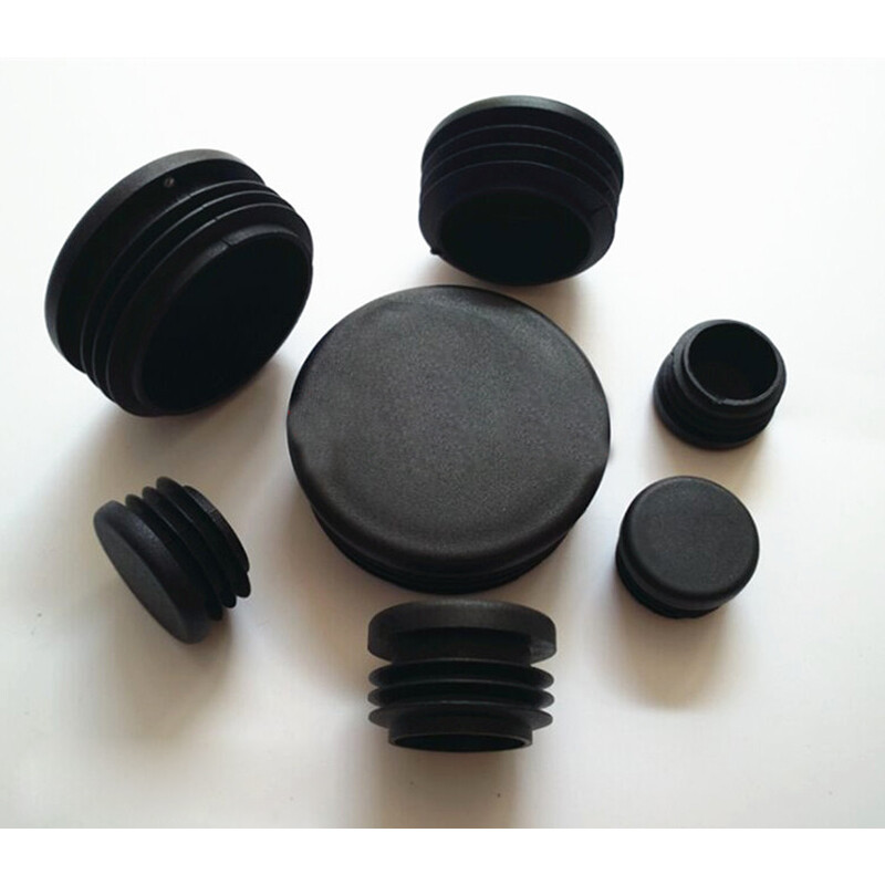 Round Plastic Tube End Caps Insert Bungs Blanking Plugs Stoppers Chair ...