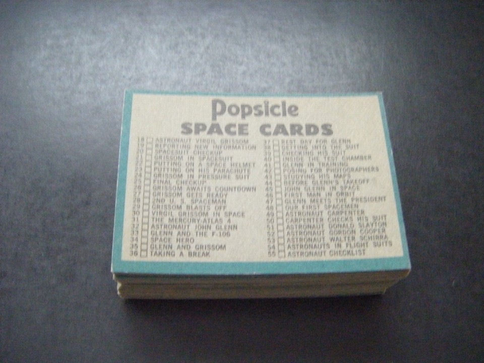 1963 Topps Popsicle Space Astronaut Cards Complete (55) Card Set Most ...