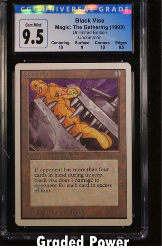 Unlimited Black Vise CGC 9.5 (9009) Magic MTG | eBay