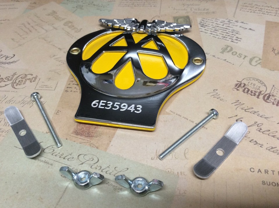 CLASSIC AA CAR BADGE SERIAL NUMBER 6E35943 IN GREAT CONDITION AS PER ...