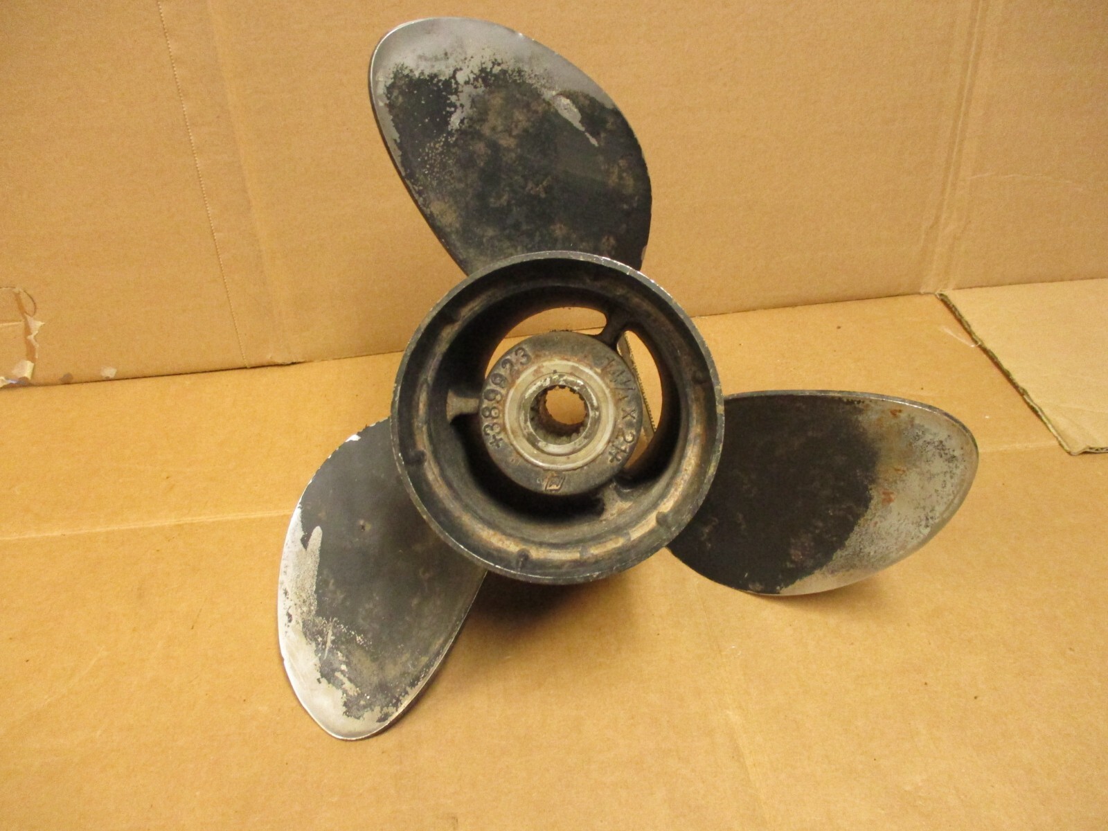 Boat Propeller 3 blade 389923 14 1/4"x21 used | eBay