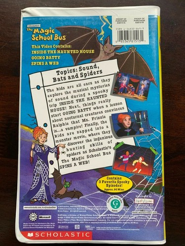 The Magic School Bus CREEPY CRAWLY FUN! Scholastic VHS Educational ...